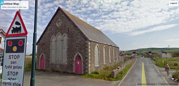 waw023832 WALES (1949). General view of Borth from Upper Borth looking ...