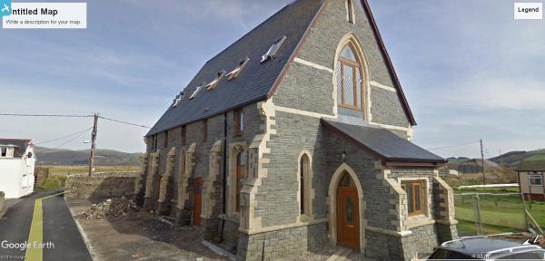 waw023832 WALES (1949). General view of Borth from Upper Borth looking ...